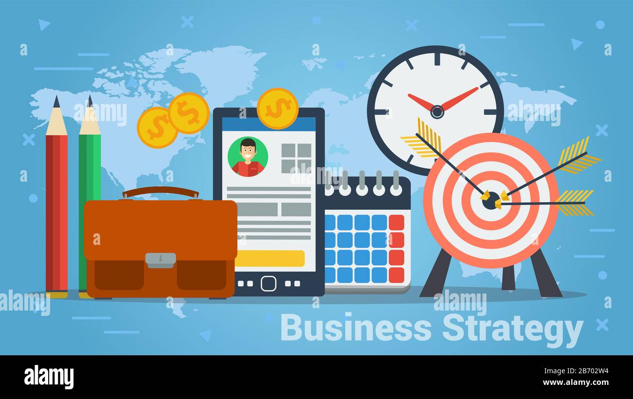 Colorful design of vector showing elements of work for business ...