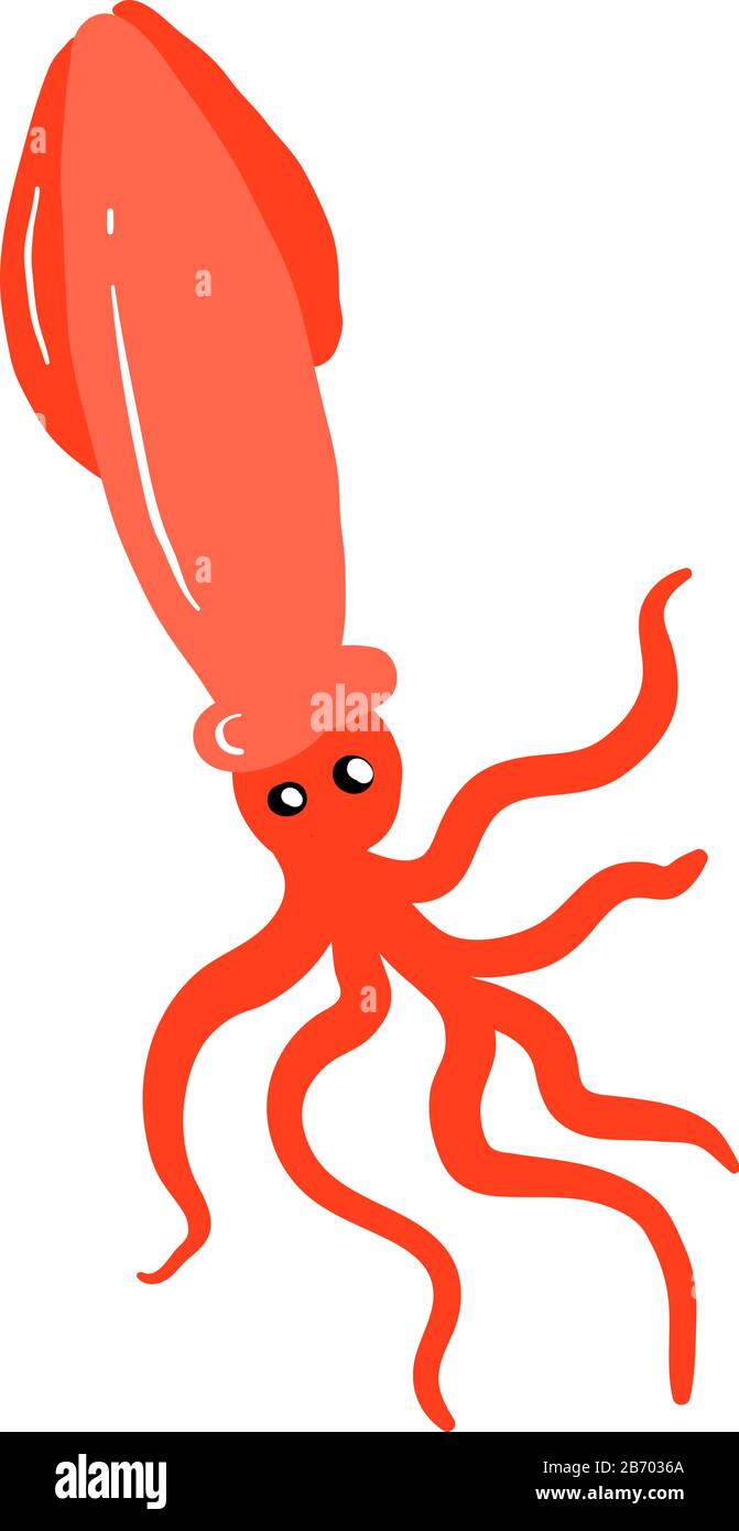 Marine squid red symbol hi-res stock photography and images - Alamy