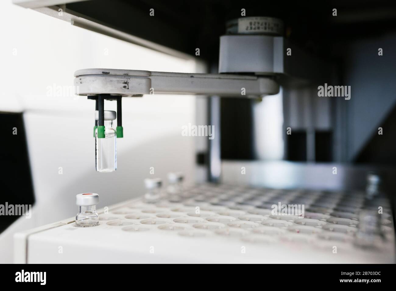 Small test tube in a laboratory advanced equipment Stock Photo - Alamy