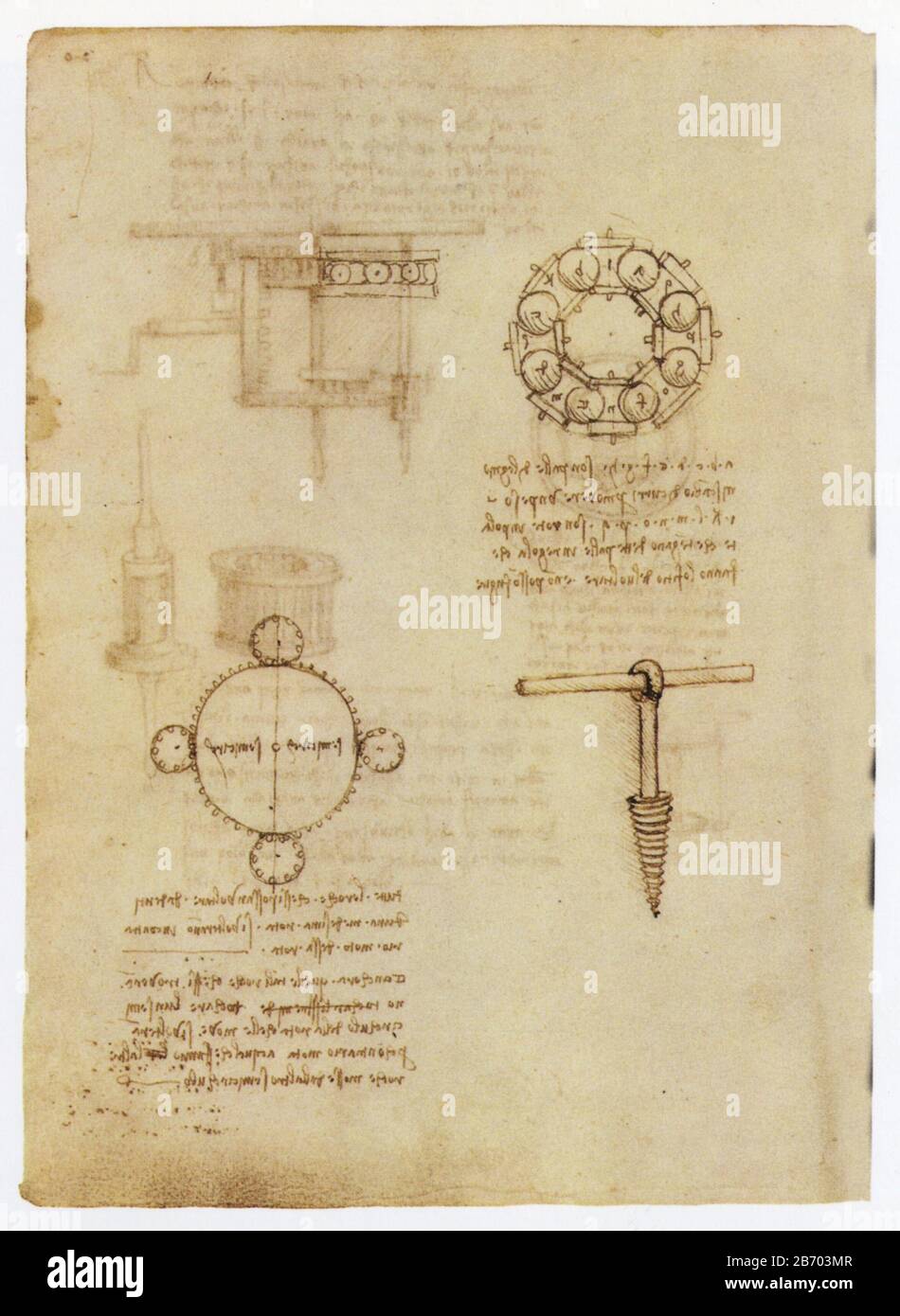 Leonardo da Vinci. Ball bearings. 1495-1499 Stock Photo - Alamy