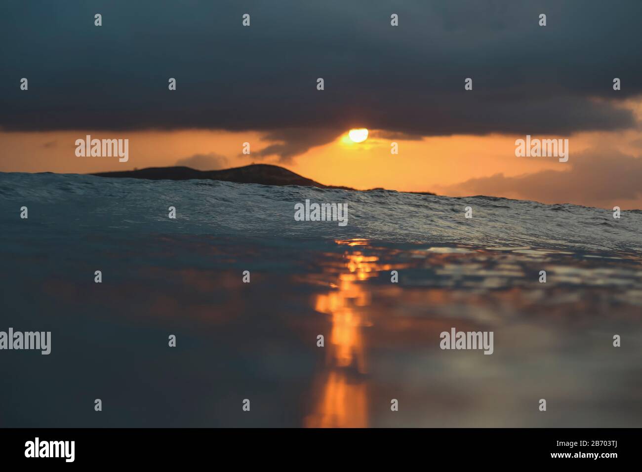 Ocean landscape at sunset time Stock Photo - Alamy