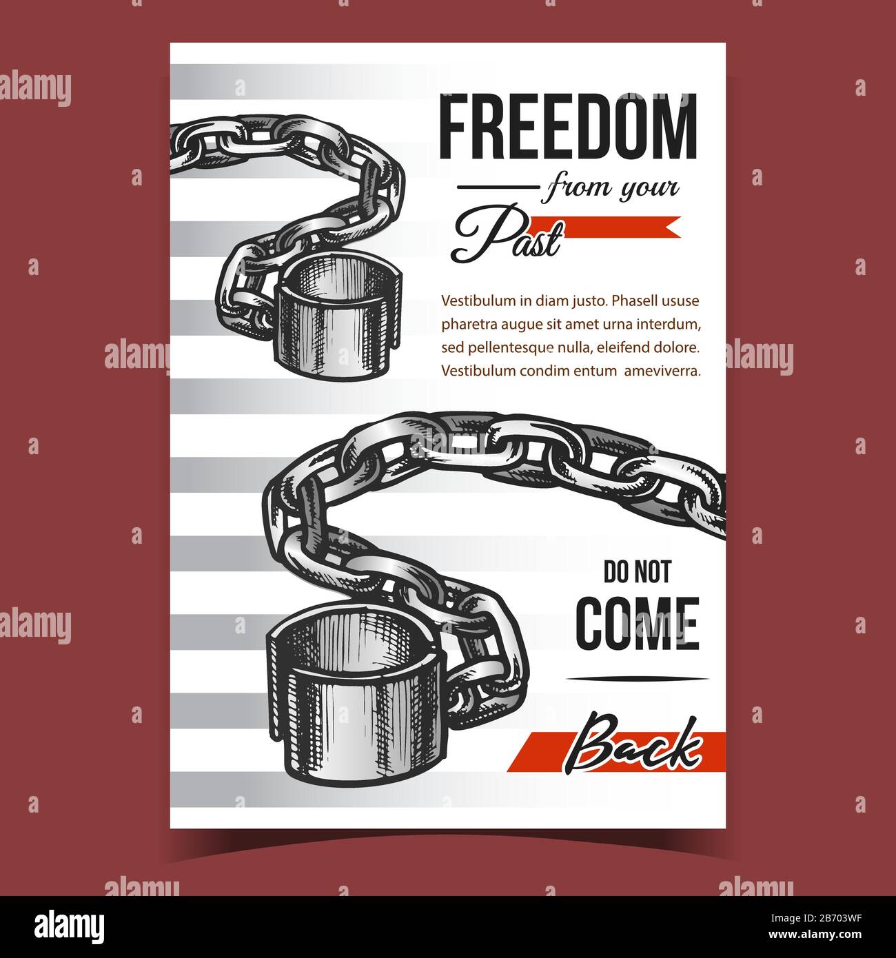 Freedom From Past Jail Advertising Poster Vector Stock Vector Image ...