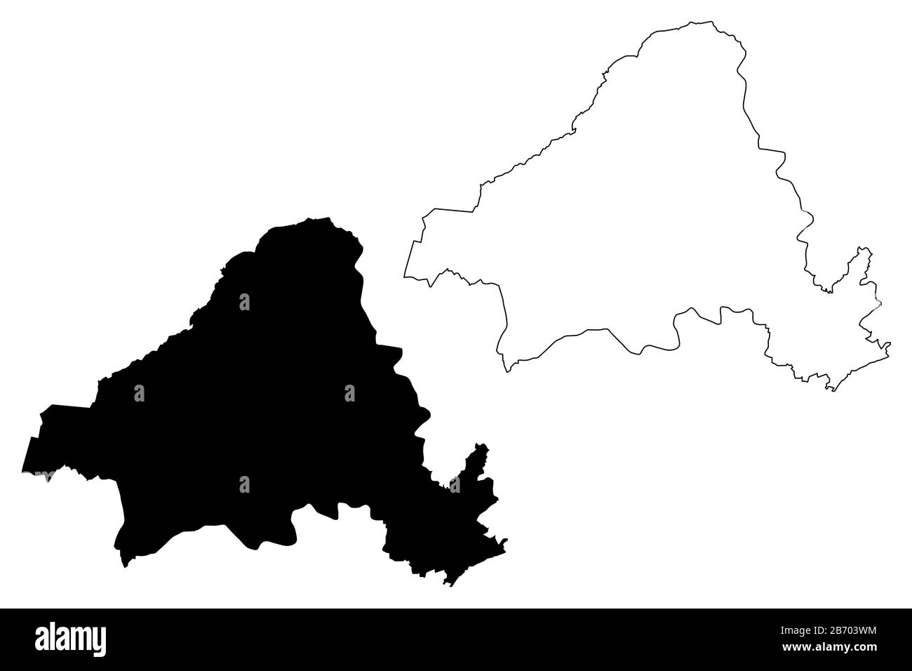 Solingen City (Federal Republic of Germany, North Rhine-Westphalia) map ...