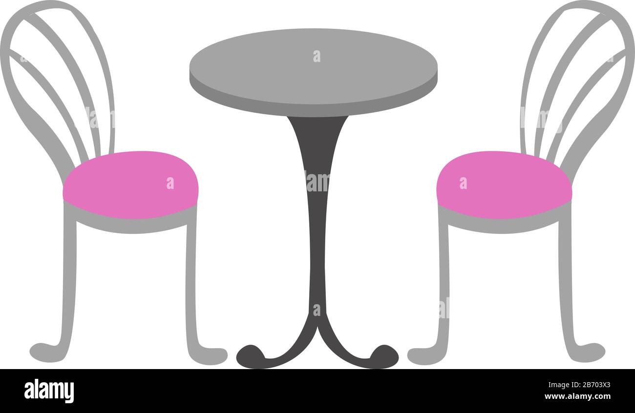 Table for two, illustration, vector on white background Stock Vector ...