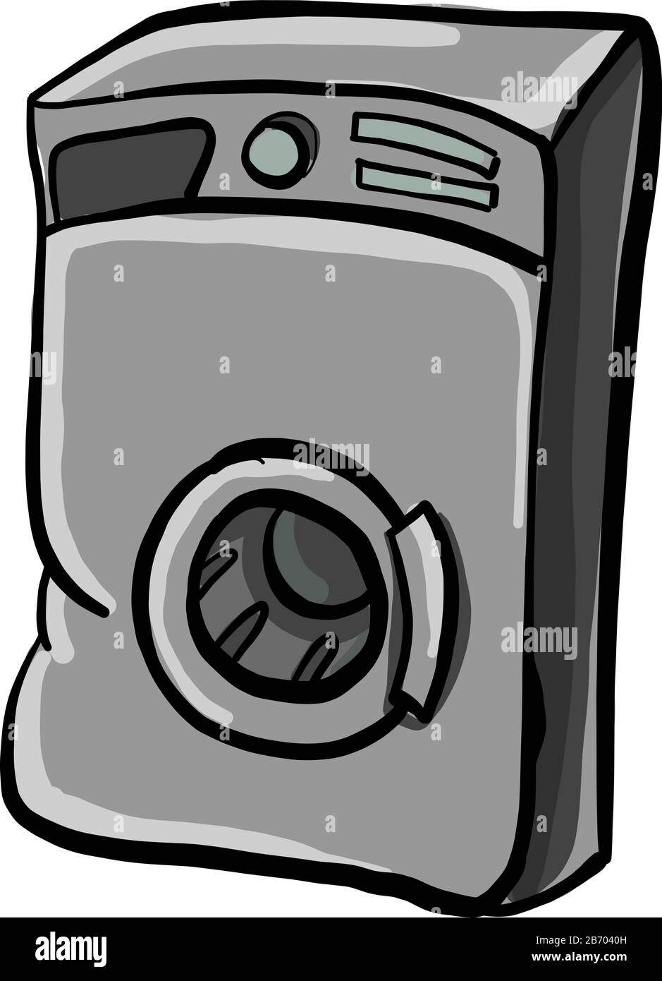 Washing machine, illustration, vector on white background Stock Vector ...