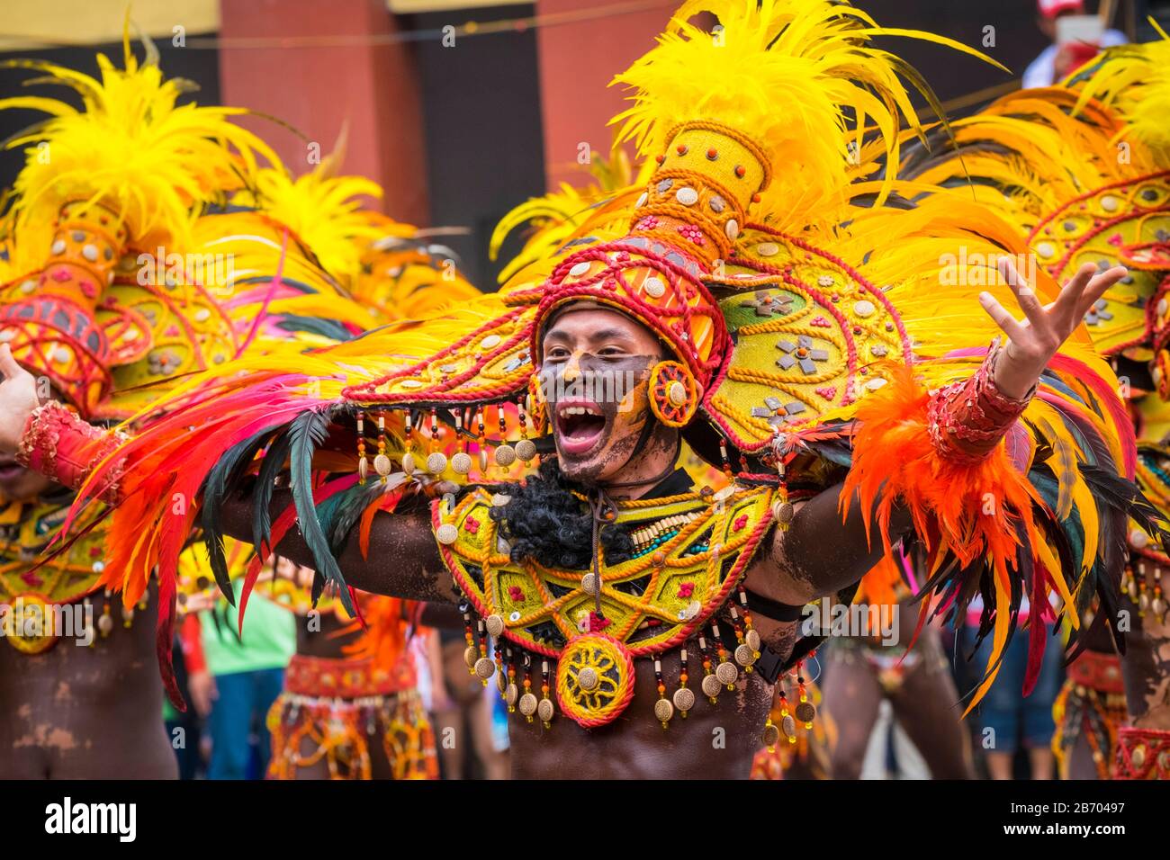 A member of Tribu Panayanon of Iloilo City National High School, Molo ...