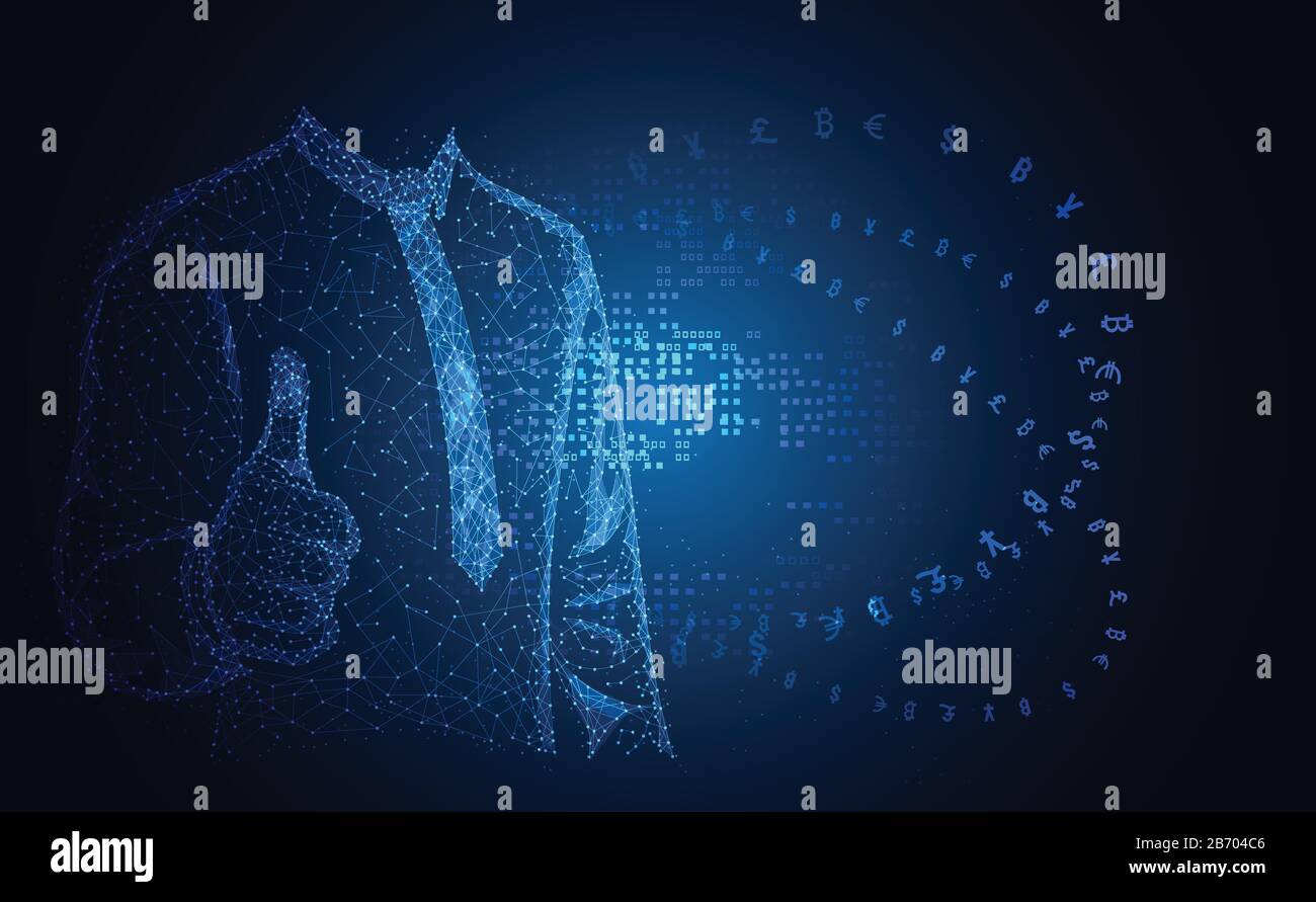 Wireframe hand pointing Stock Vector Images - Alamy