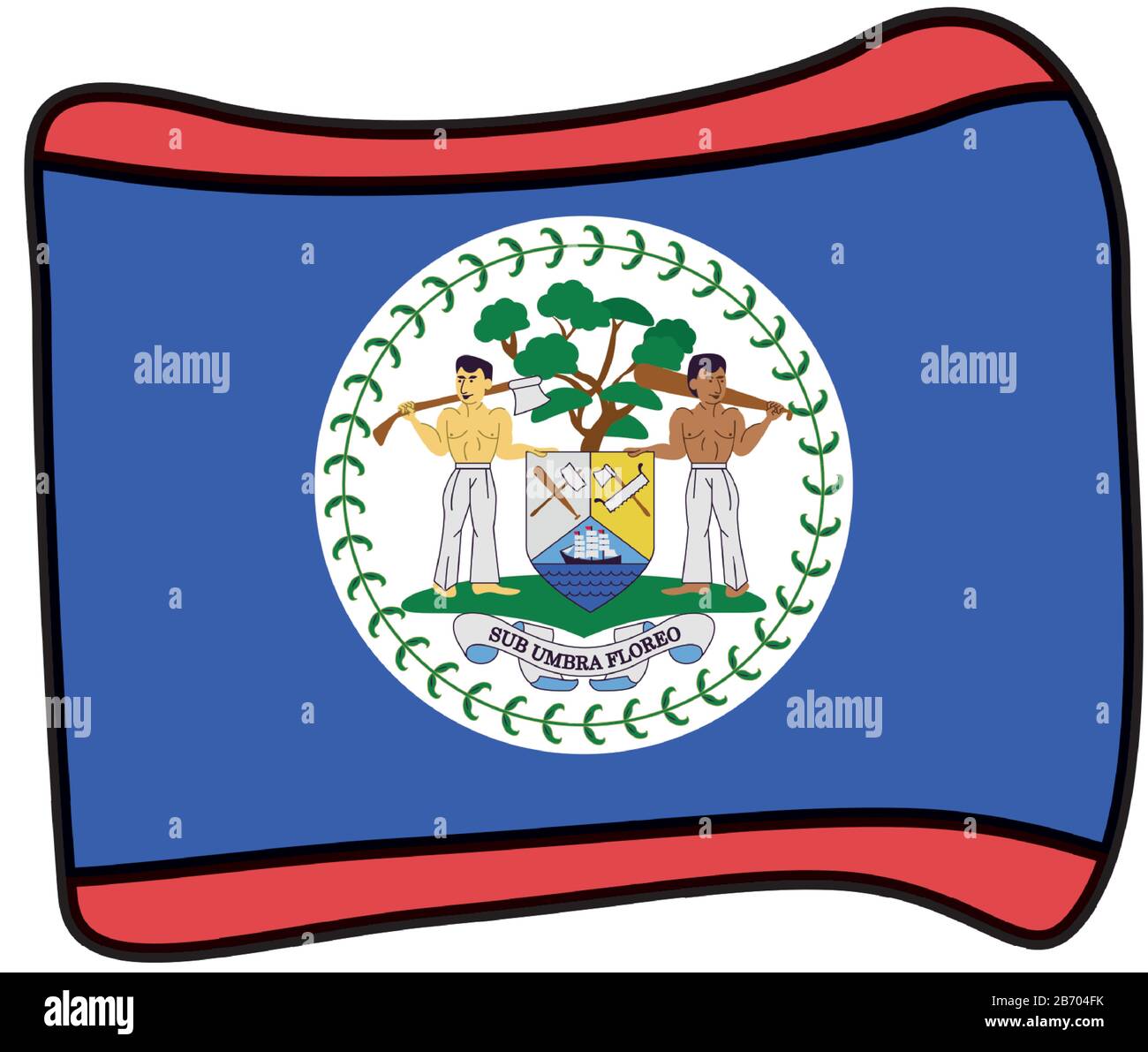belize flag country isolated icon Stock Vector Image & Art - Alamy