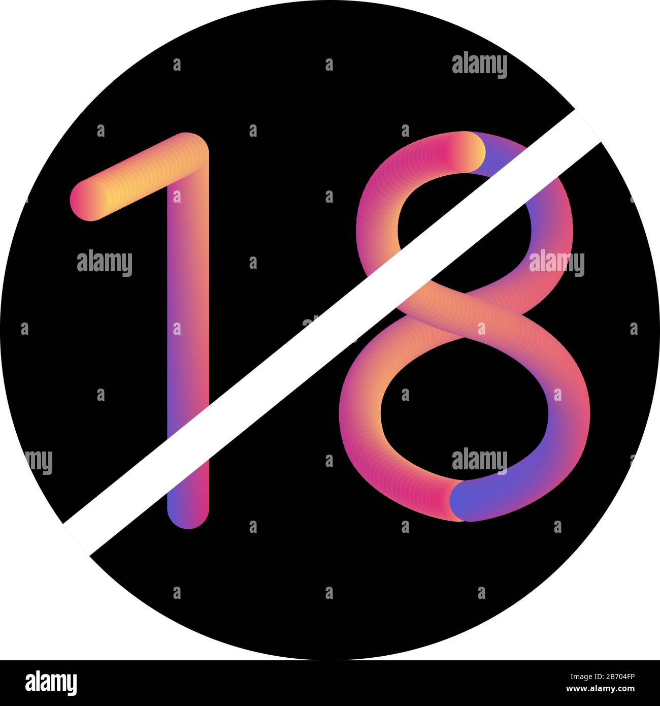 No under 18 sign' Stock Vector Images - Alamy