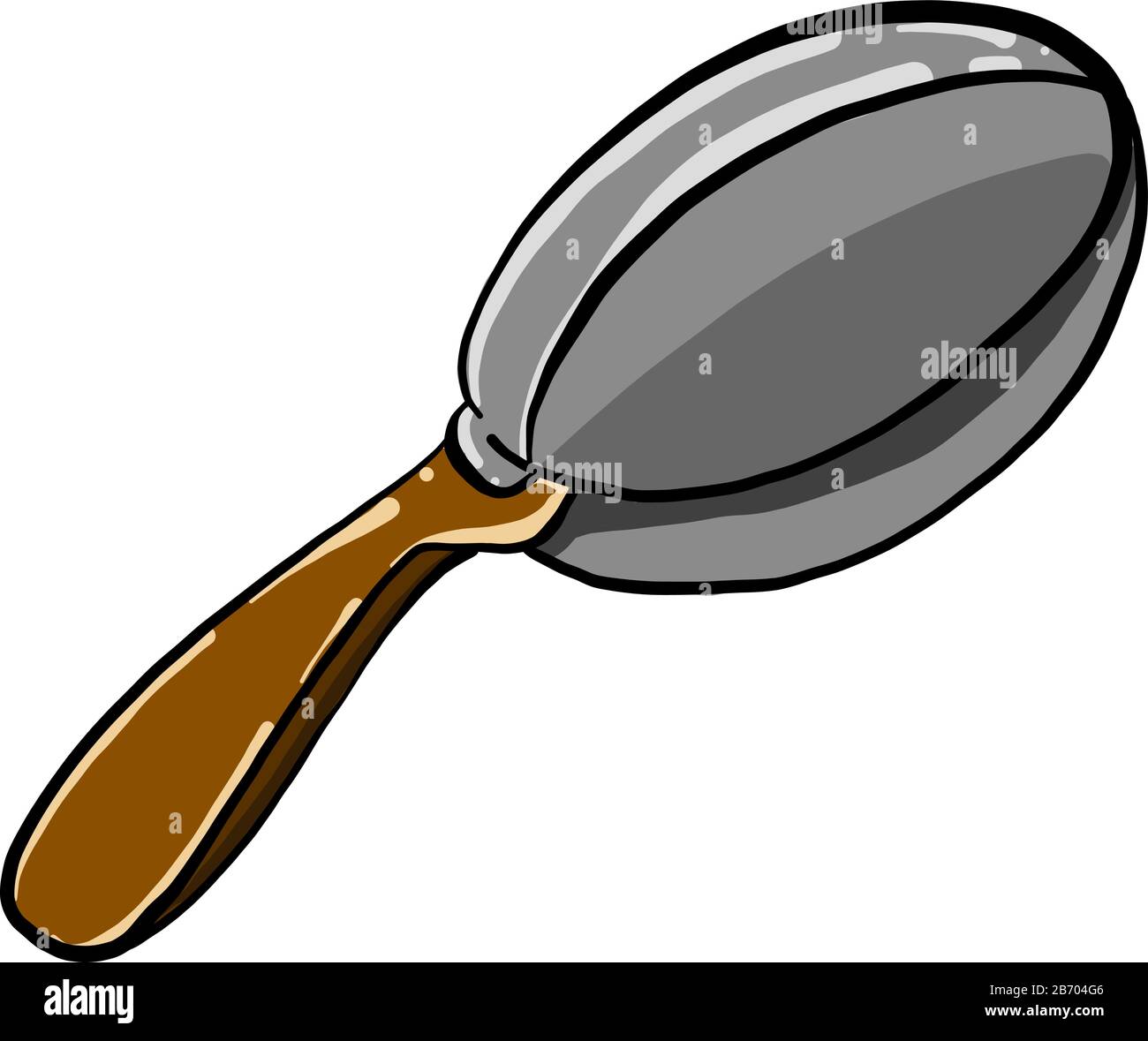 Wooden tail roasting pan, illustration, vector on white background ...