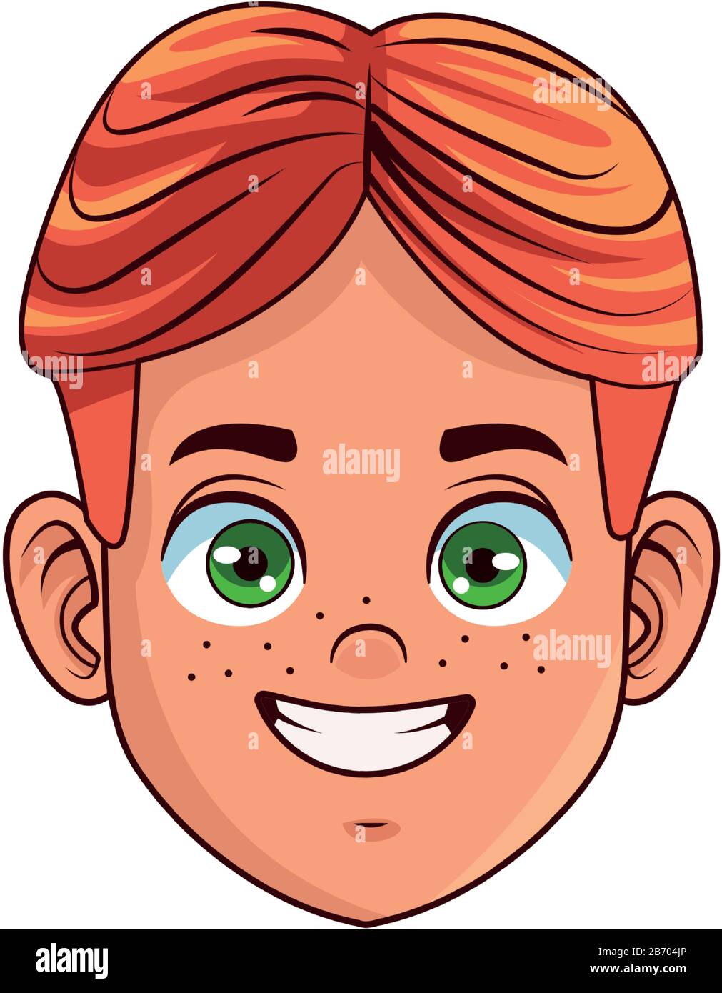 happy little boy head avatar character Stock Vector Image & Art - Alamy