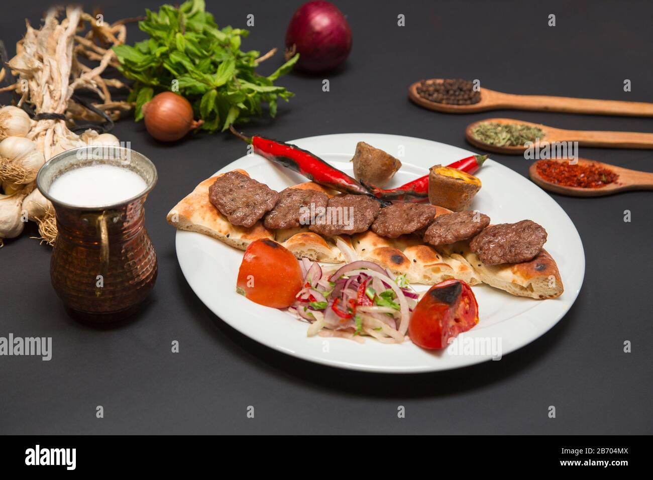 Food kebab from turkish cuisine Stock Photo - Alamy