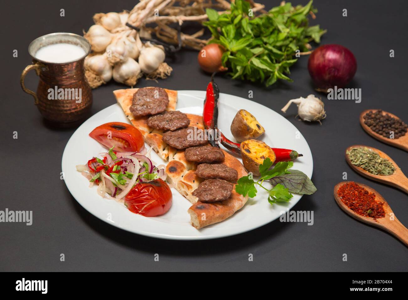 Food kebab from turkish cuisine Stock Photo - Alamy