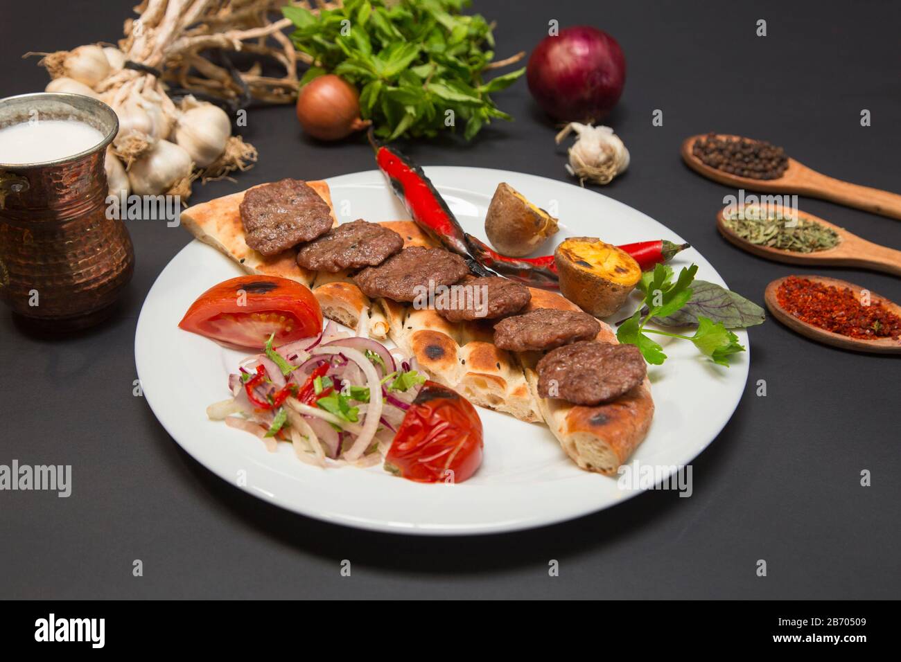 Food kebab from turkish cuisine Stock Photo - Alamy