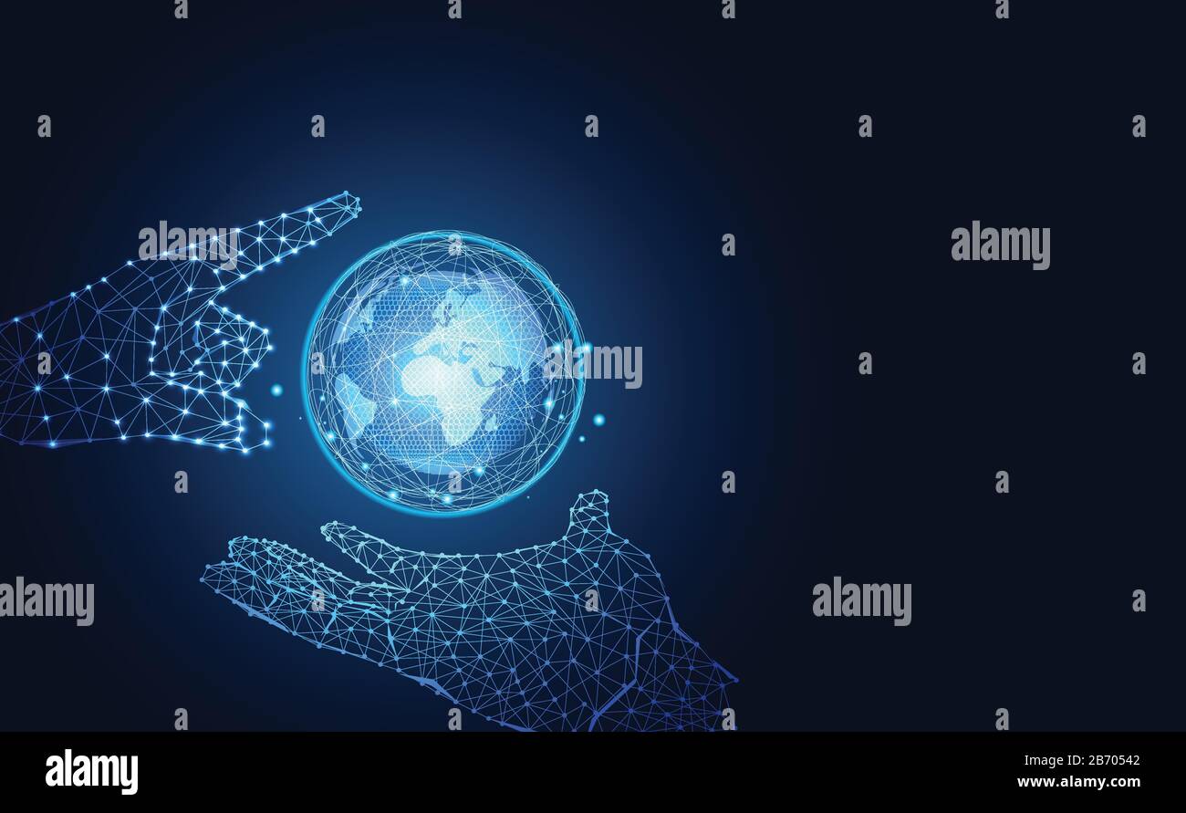 Blue digital Stock Vector Images - Alamy