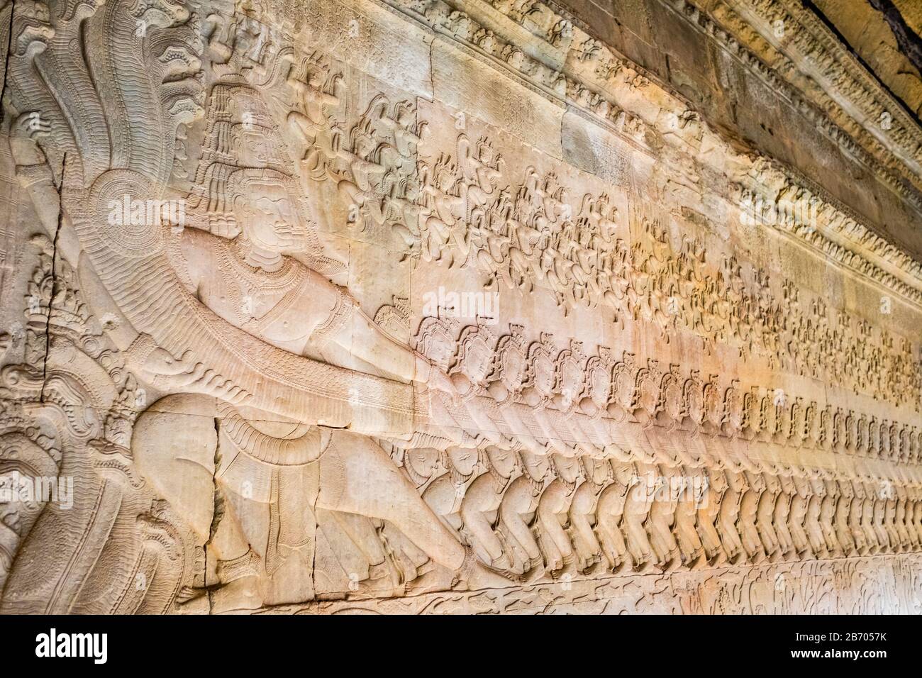 Churning of the Sea of Milk Gallery at Angkor Wat temple, UNESCO World ...