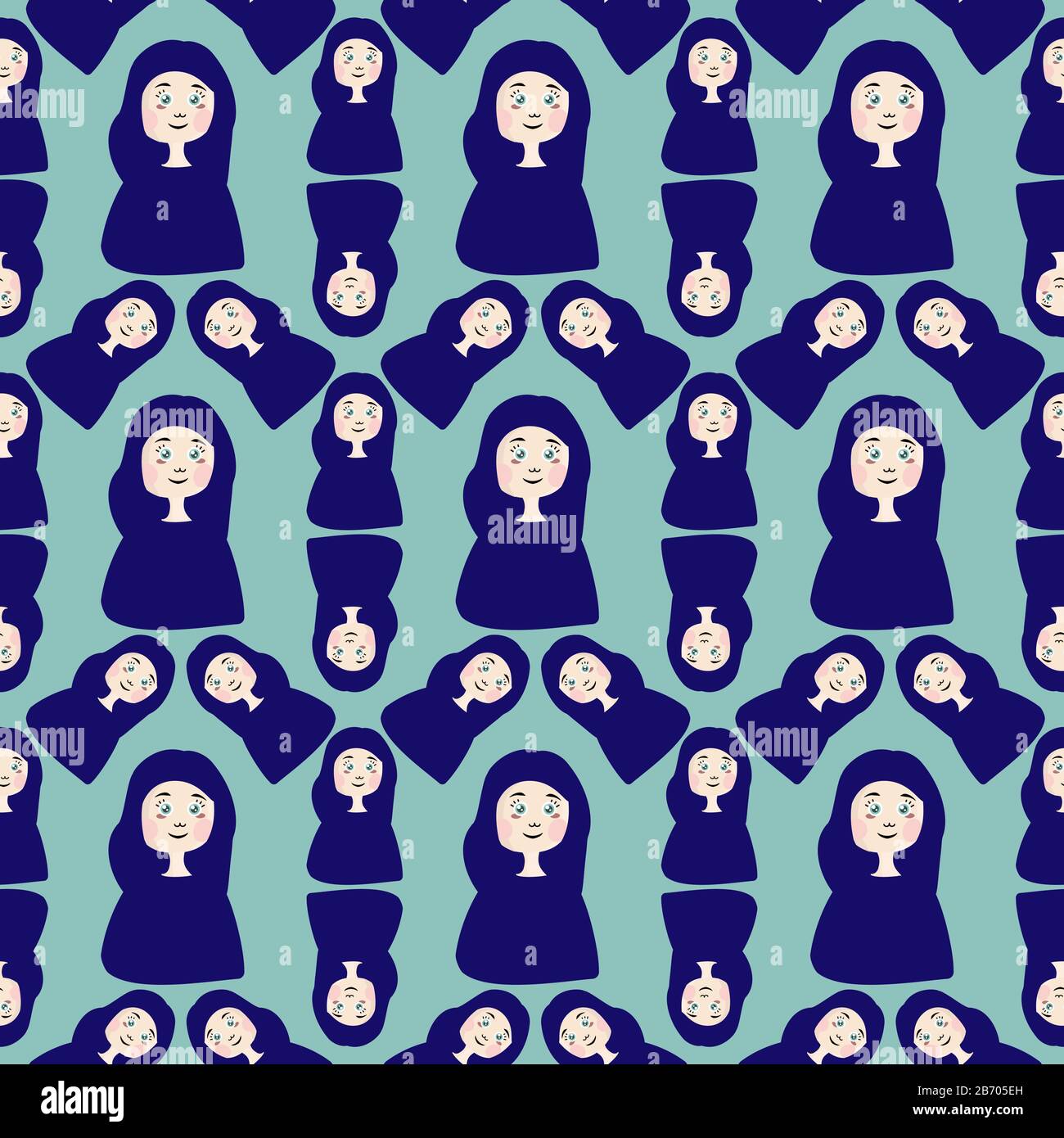 Woman pattern, illustration, vector on white background Stock Vector ...