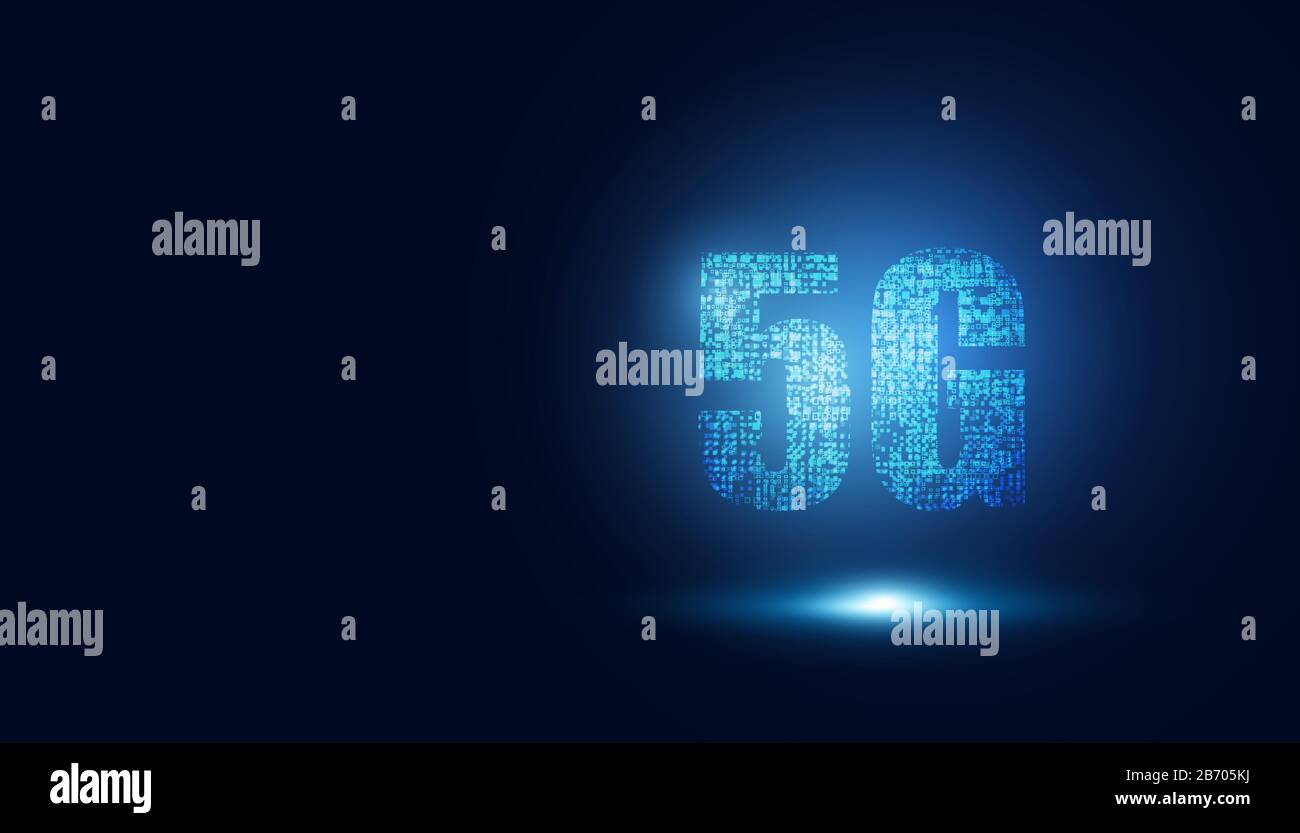 5G wireless internet technology Concept background wifi communication ...