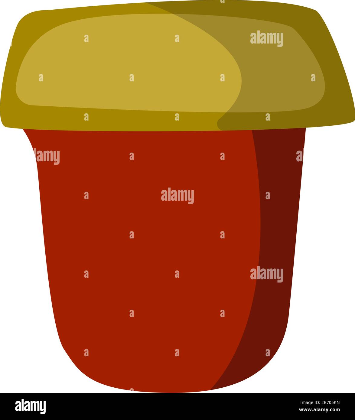 Red yogurt box, illustration, vector on white background Stock Vector ...