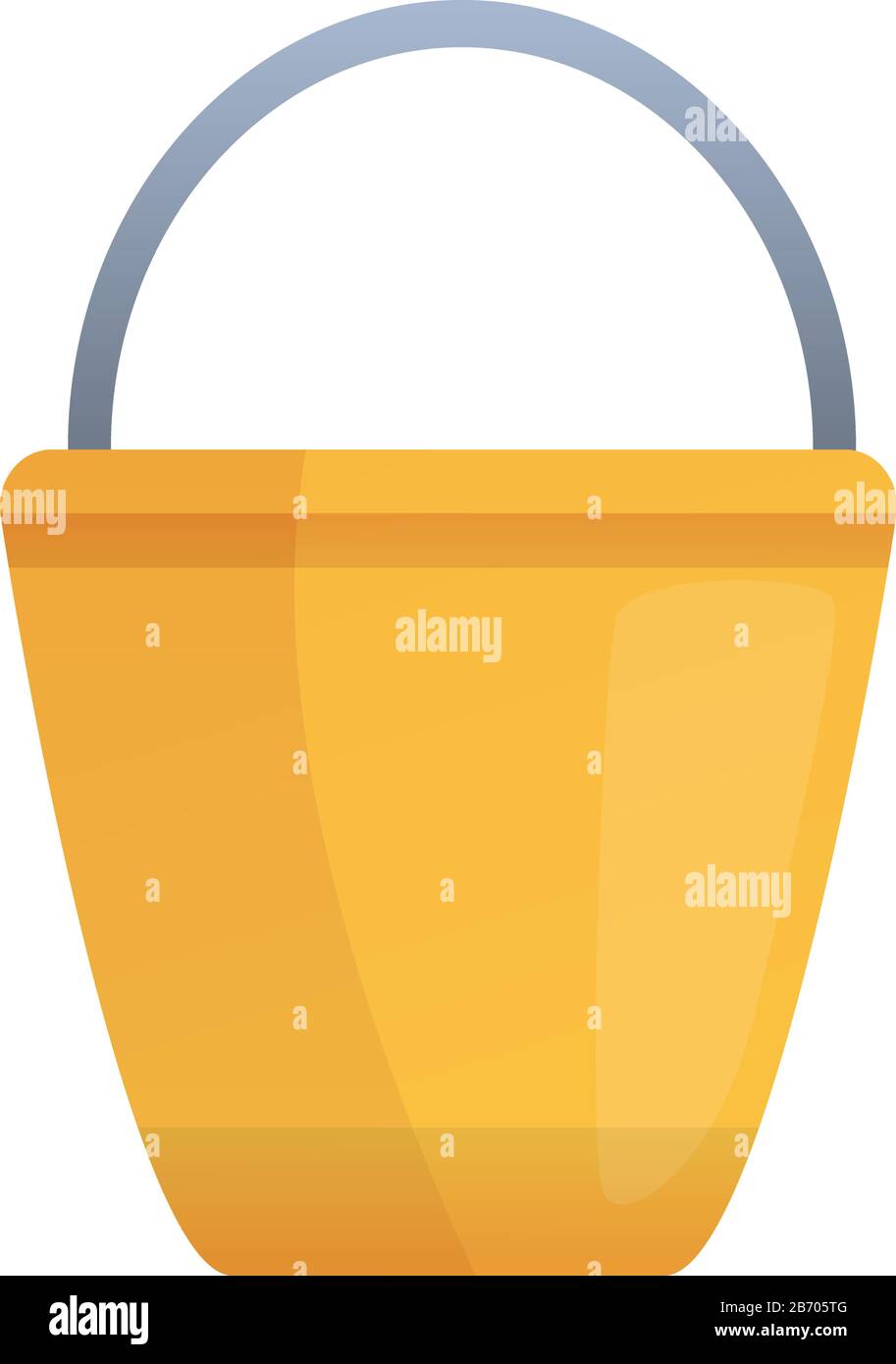 Metal bucket icon. Cartoon of metal bucket vector icon for web design ...