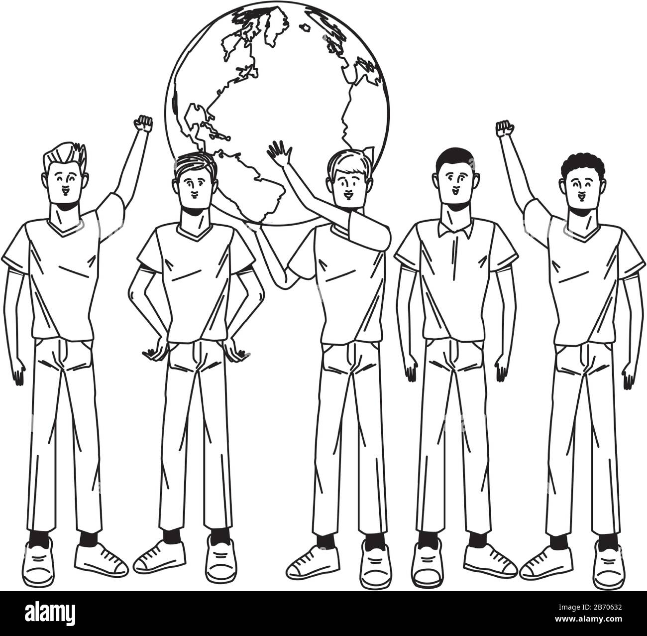 Lifting group Stock Vector Images - Alamy