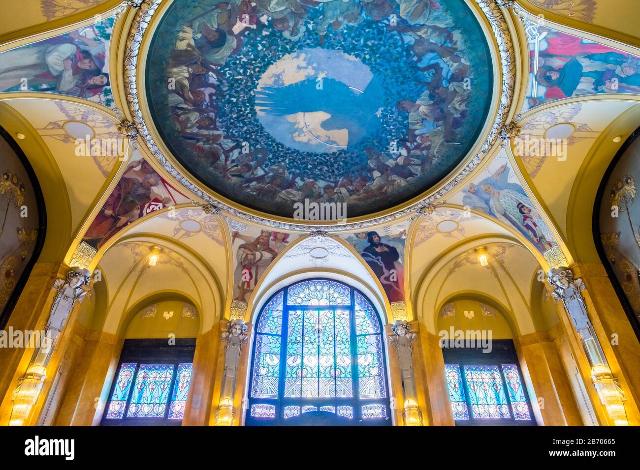 Czech Republic, Prague, Stare Mesto (Old Town). The Mucha Room at ...