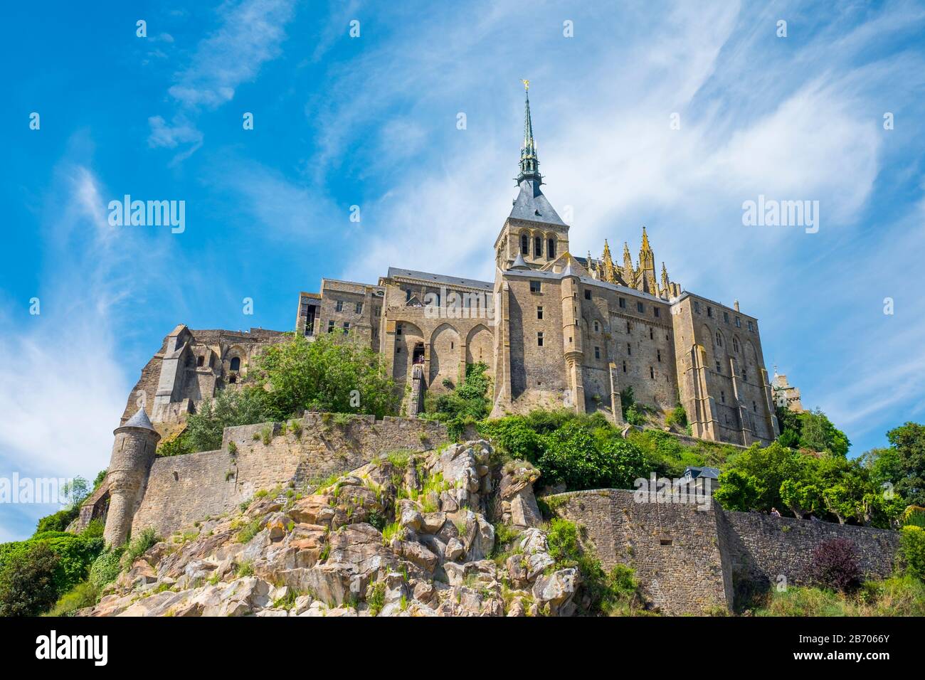 France, Normandy, Manche department, Mont-Saint-Michel. Abbaye du Mont ...