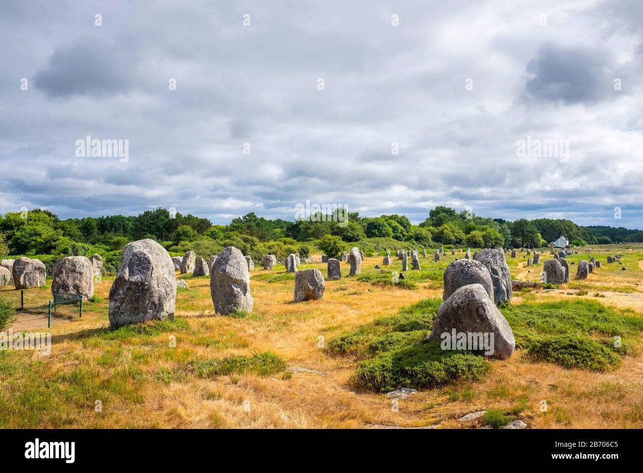 France, Brittany, Morbihan, Carnac. Neolithic standing stones at ...