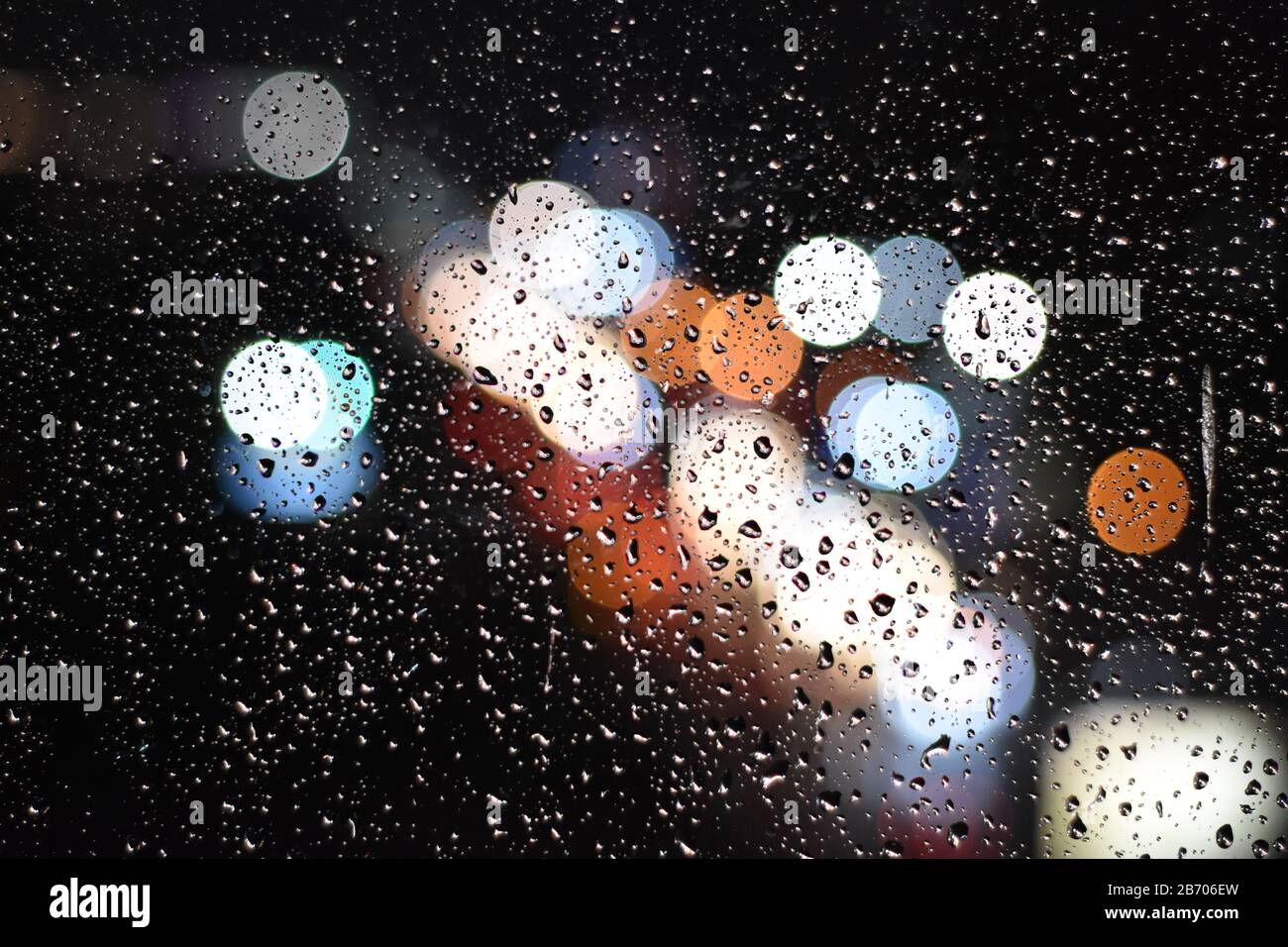 Bokeh Rain Effect Stock Photo - Alamy
