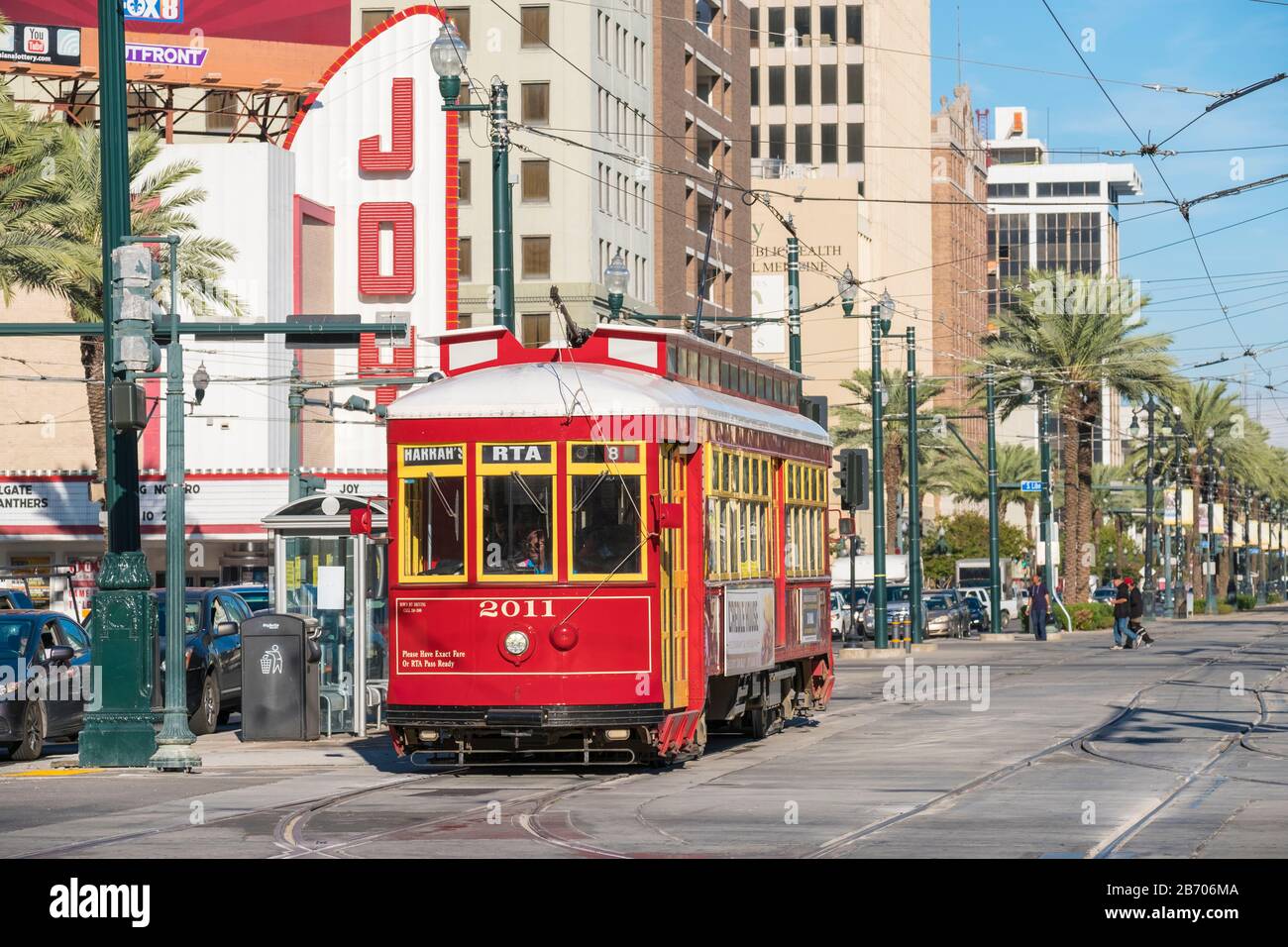 Canal Street streetcar line in the French Quarter, New Orleans ...
