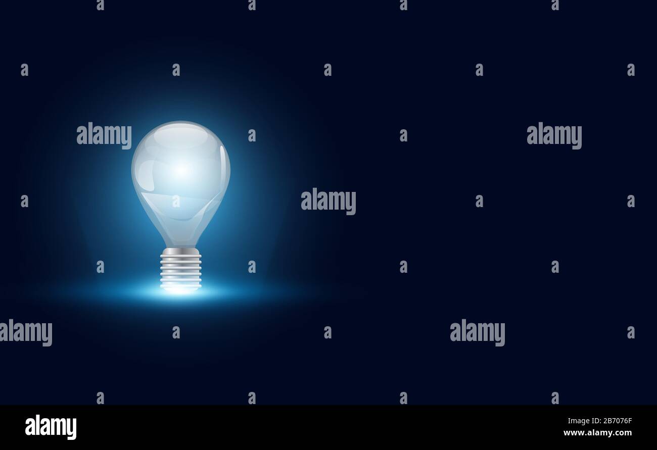 abstract idea with Light bulb on copy space futuristic hi tech modern ...