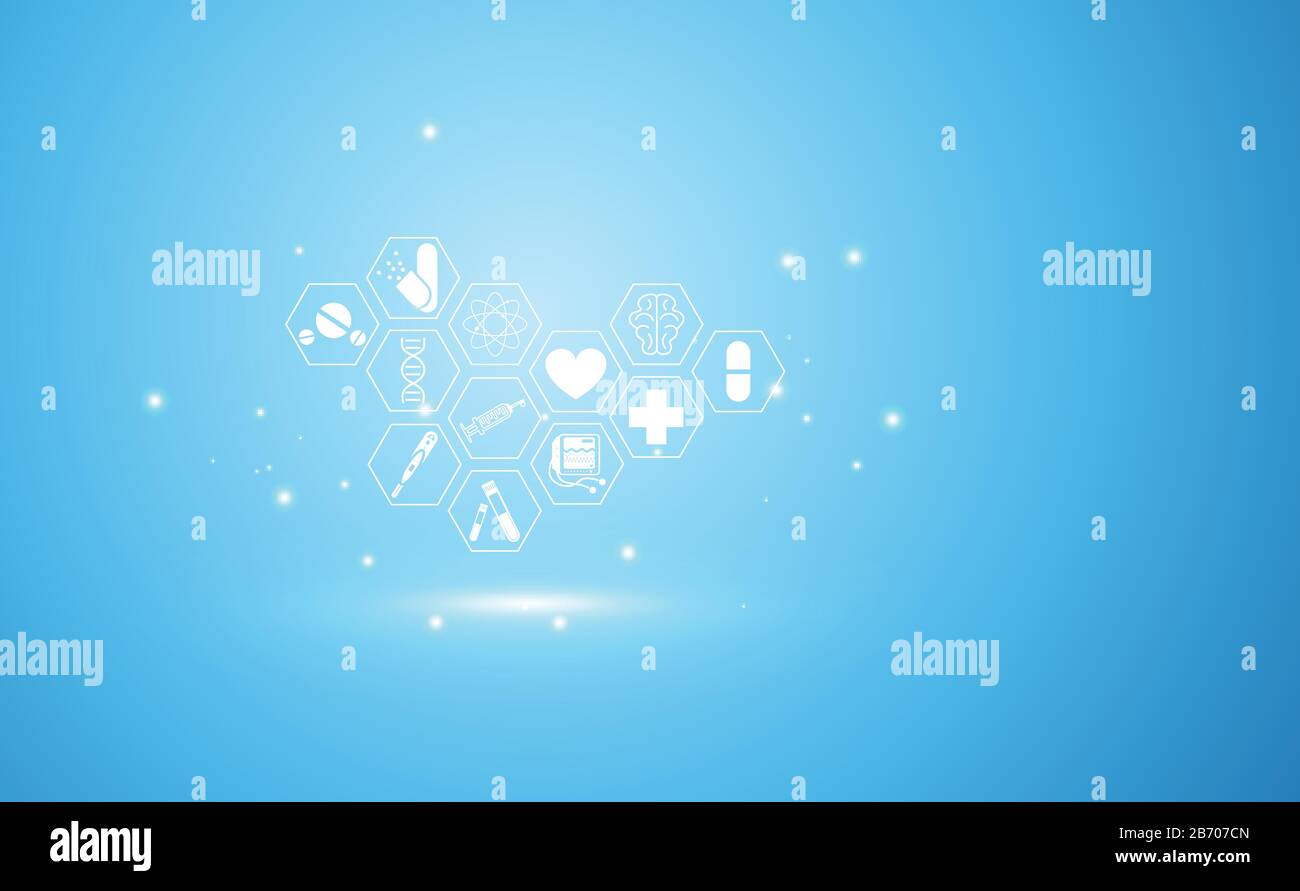 Abstract health medical science healthcare icon digital technology ...