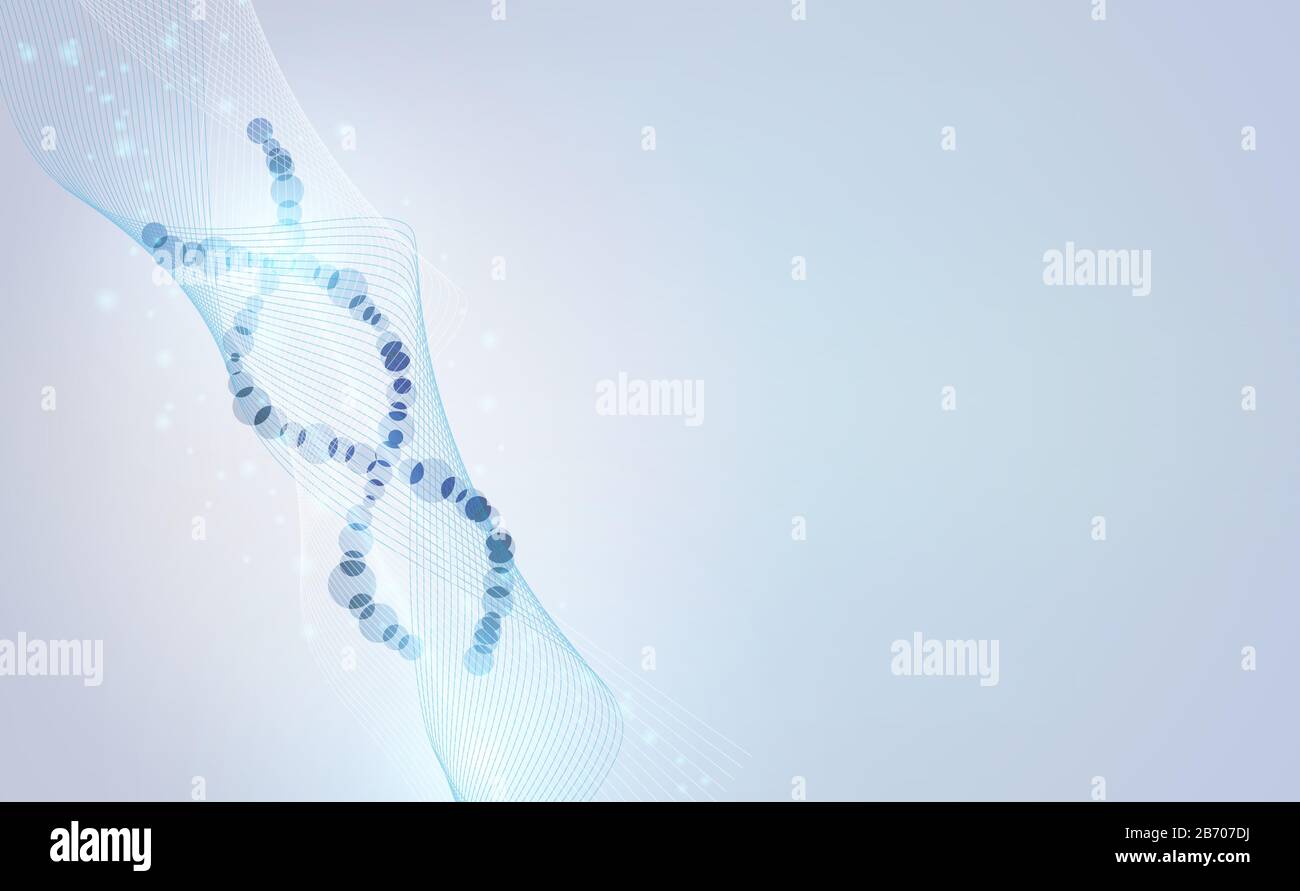 abstract technology concept Wave flow Science DNA futuristic on hi tech ...