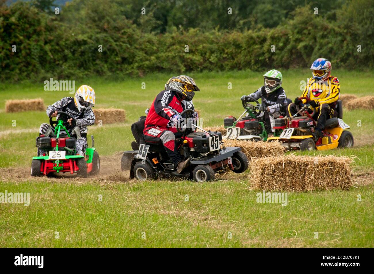 Lawn Mower Racing Stock Photo - Alamy