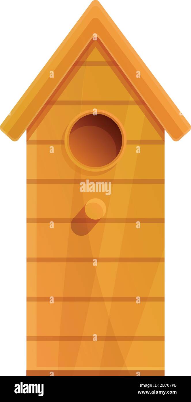 High bird house icon. Cartoon of high bird house vector icon for web ...