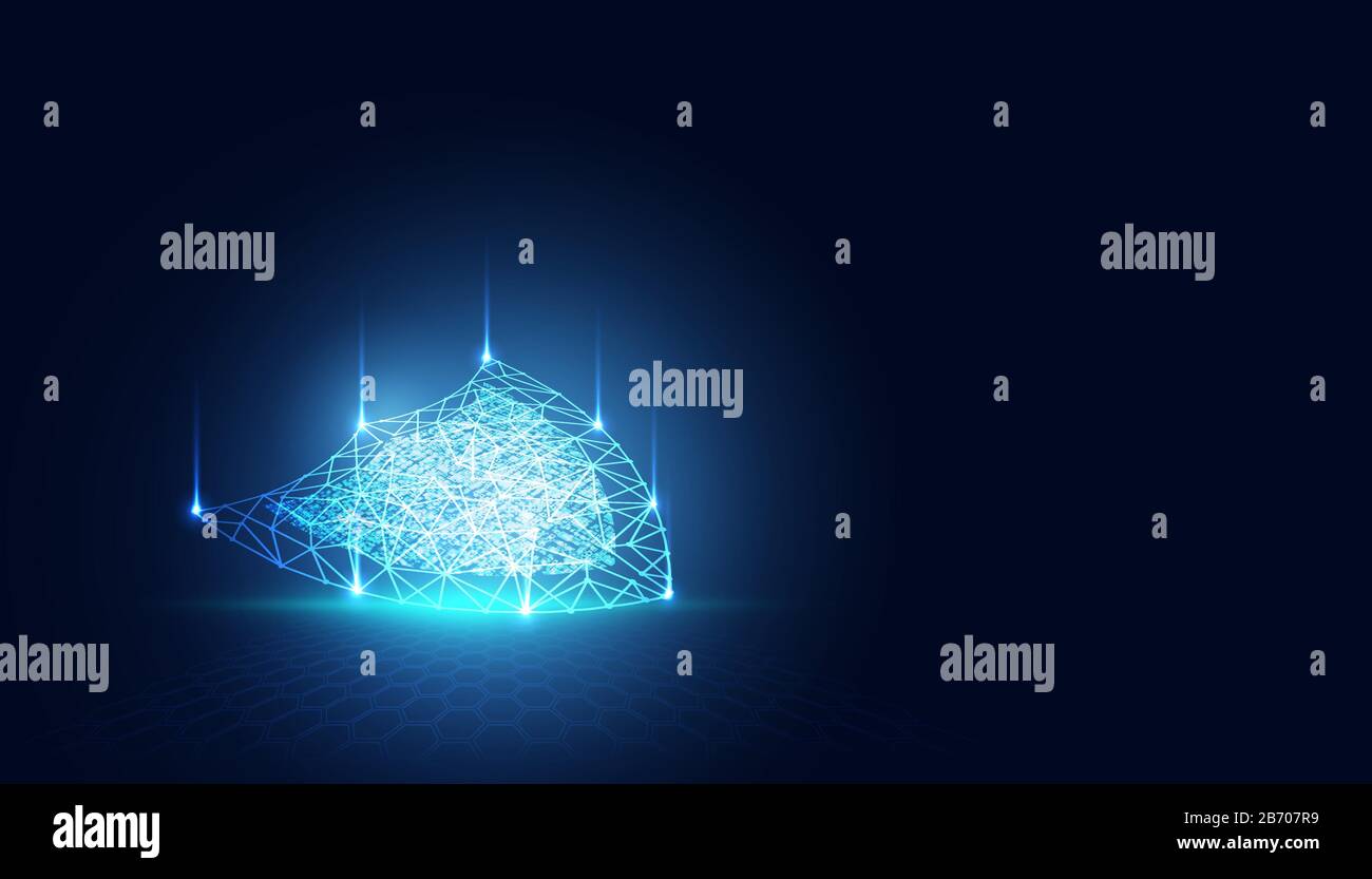 Abstract Cyber security with shield blue technology Future cyber background Stock Vector Image ...