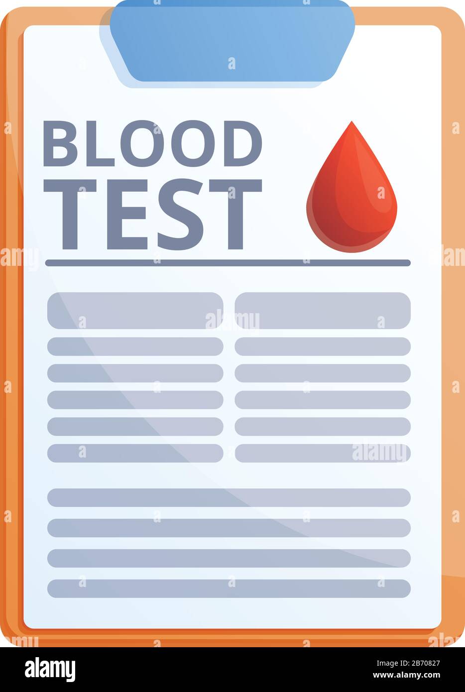 Blood test result icon. Cartoon of blood test result vector icon for ...
