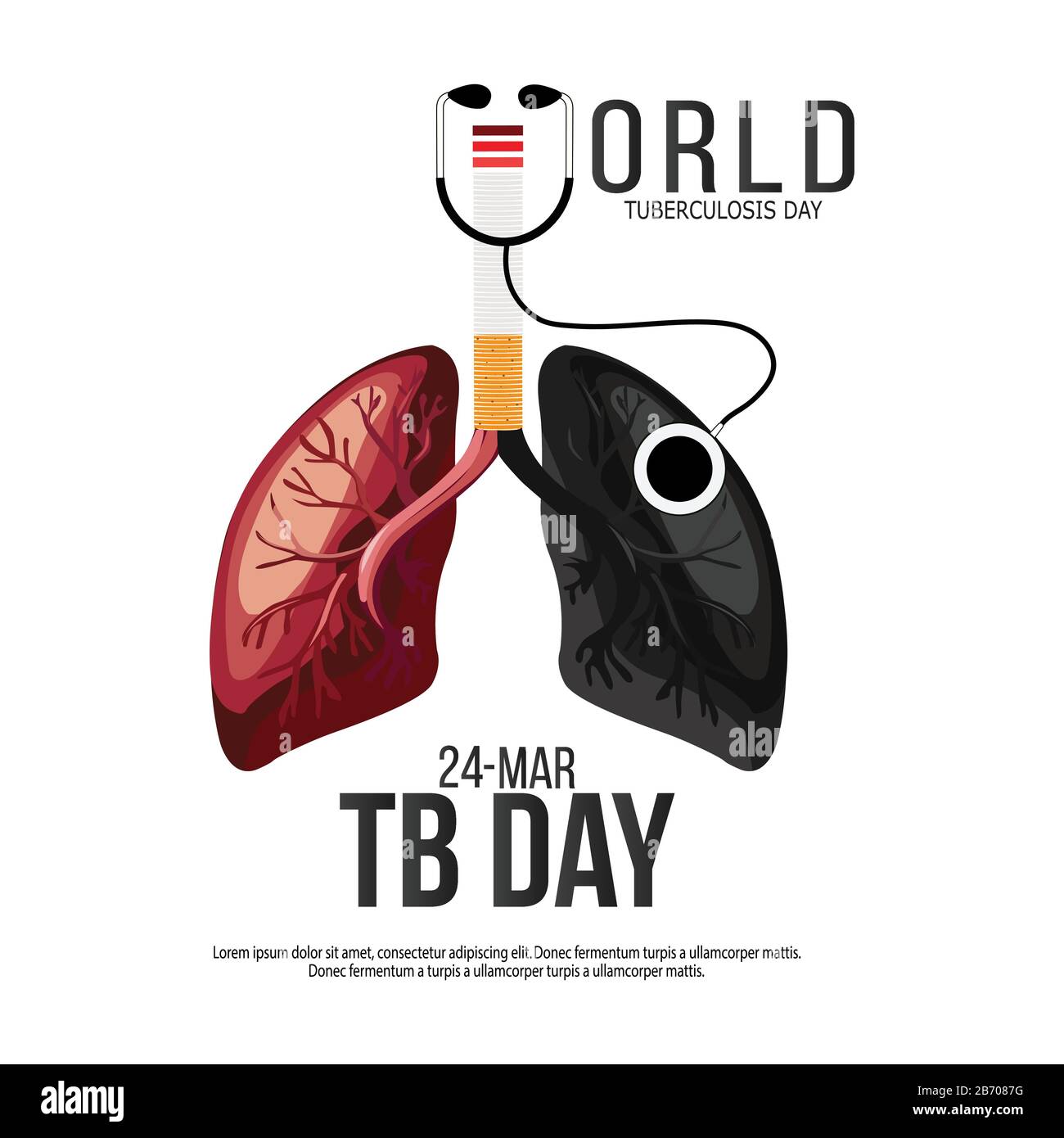 World Tuberculosis Day (TB day) banner white backgrounds Stock Vector Image & Art - Alamy
