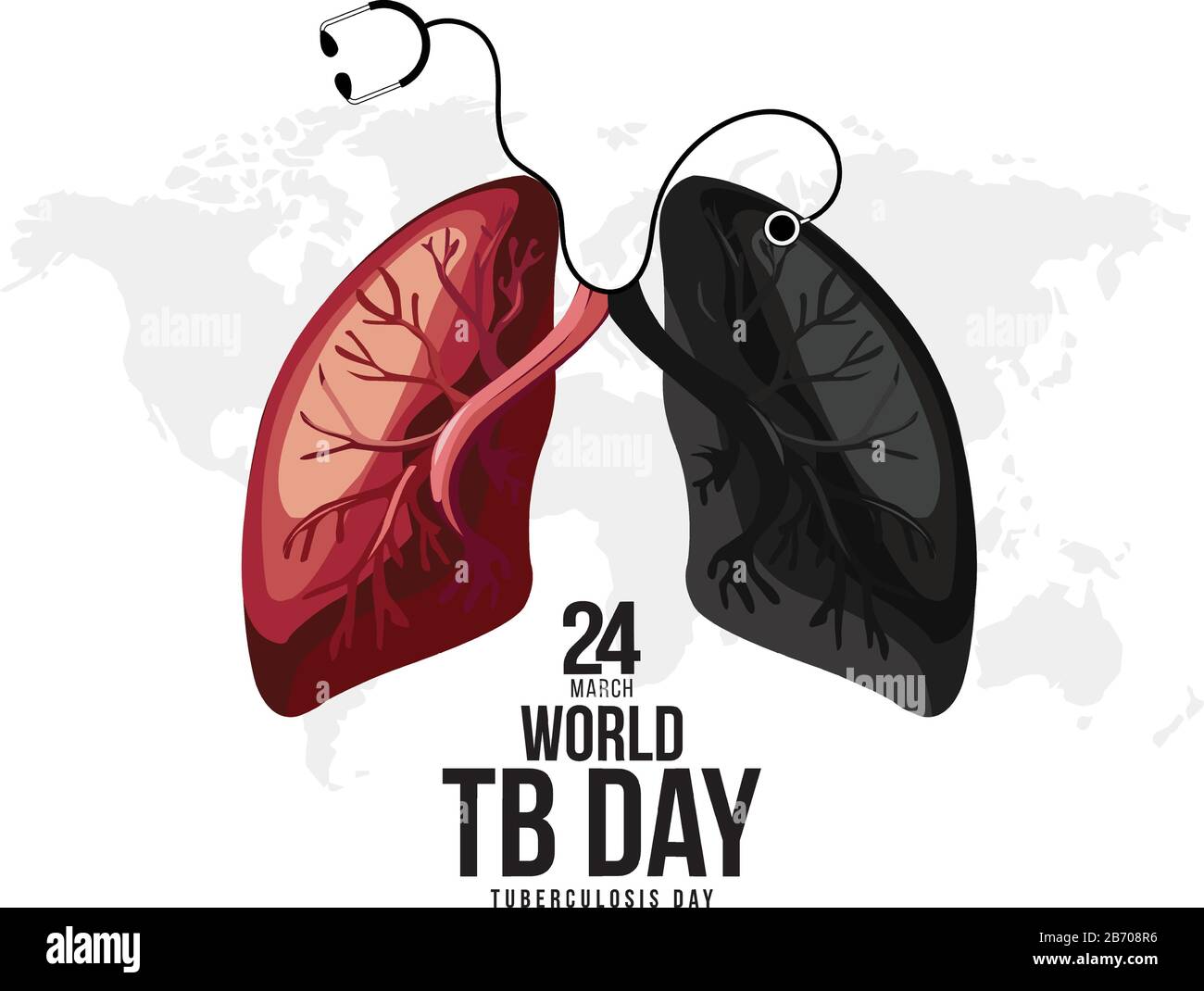 World Tuberculosis Day (TB day) banner white backgrounds Stock Vector ...