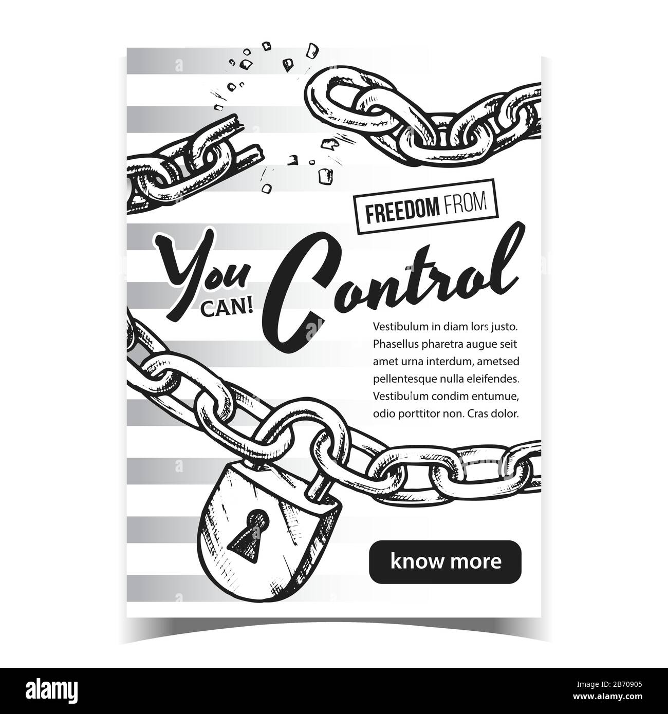 Freedom From Control Advertising Poster Vector Stock Vector Image & Art ...