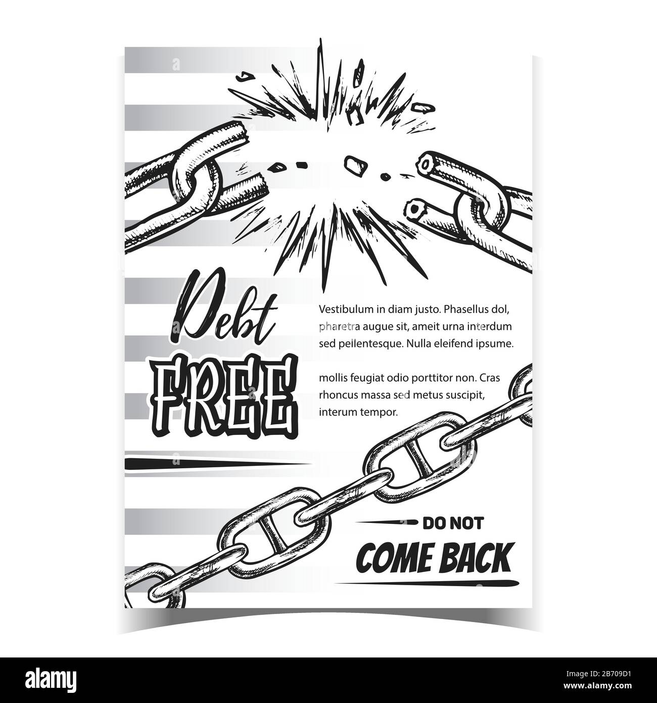 Debt destruction Stock Vector Images - Alamy