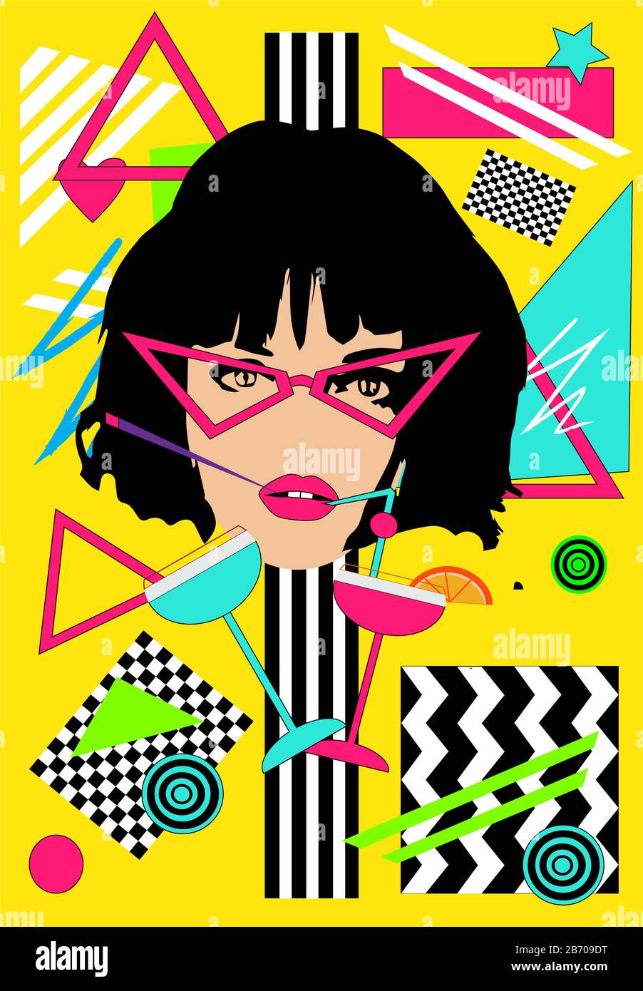 Retro Cocktail Party Art