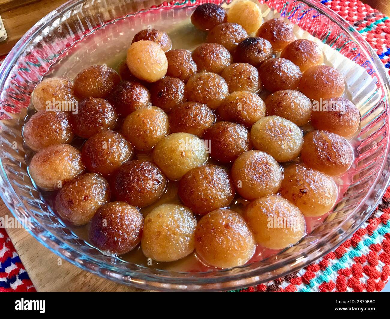 Turkish Dessert Sekerpare / Small cakes with sherbet syrup. Traditional ...