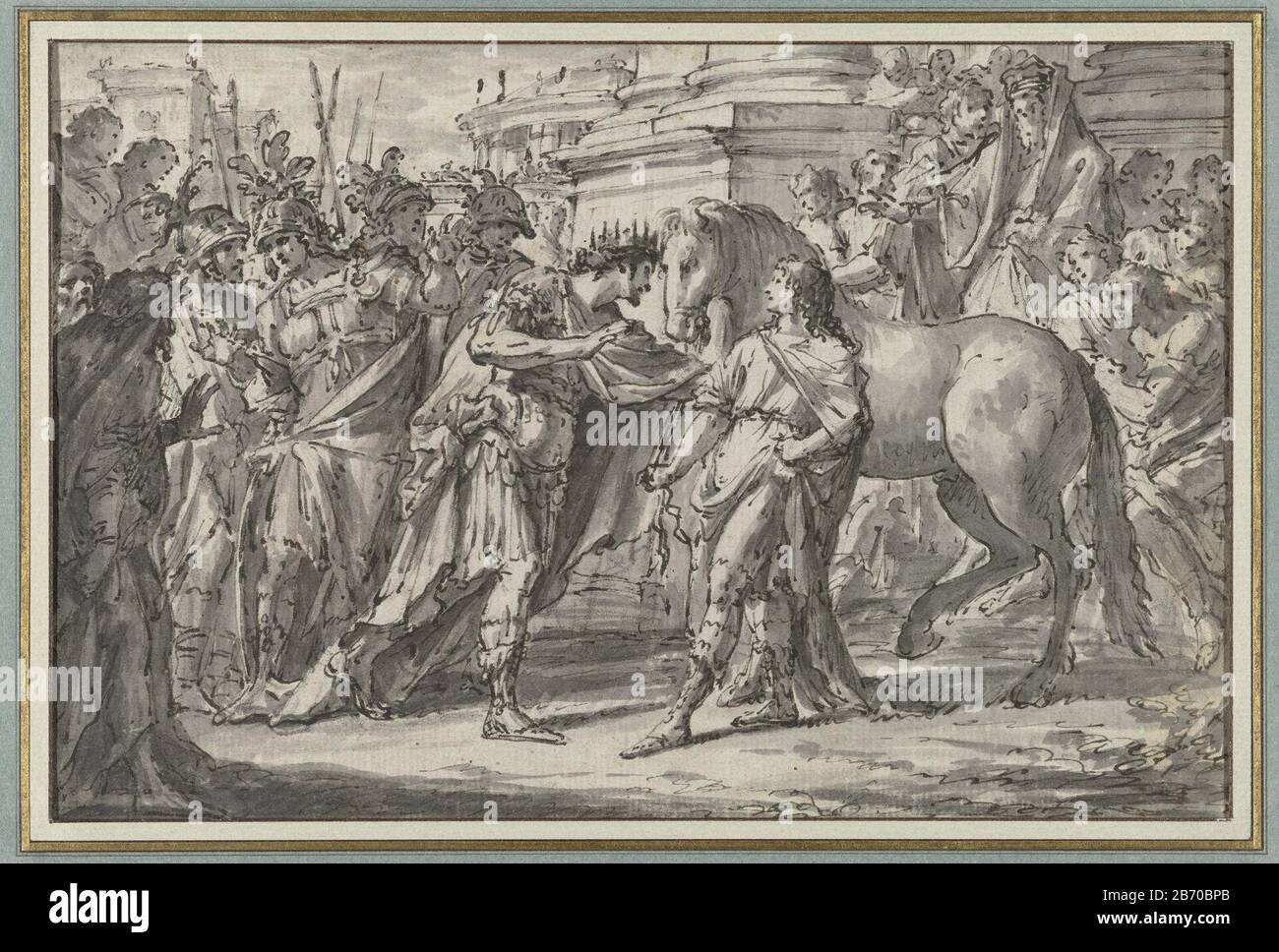 King Philip II of Macedonia gives his son Alexander the horse ...