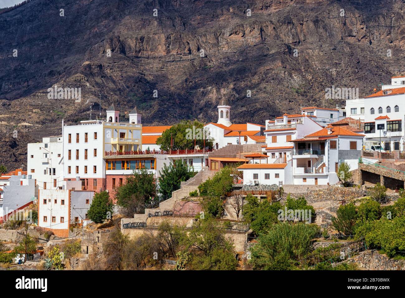Tejeda village in mountain hi-res stock photography and images - Alamy