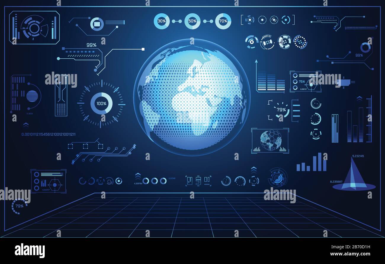 abstract technology ui futuristic concept world digital hud interface ...