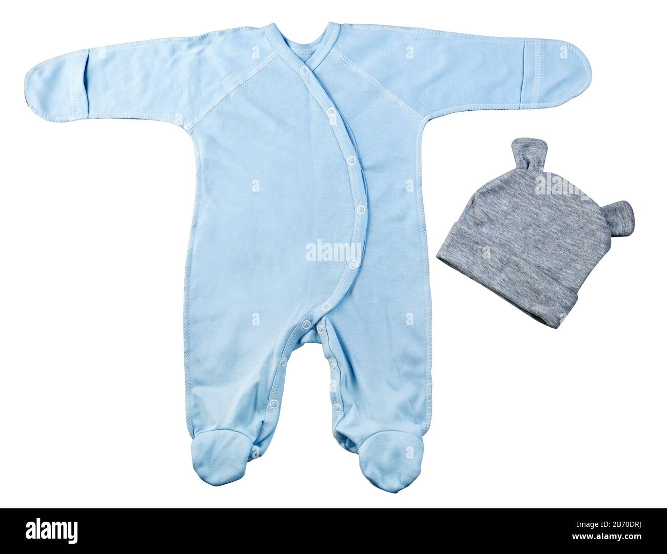 blue baby clothes man isolated on white background with clipping path ...