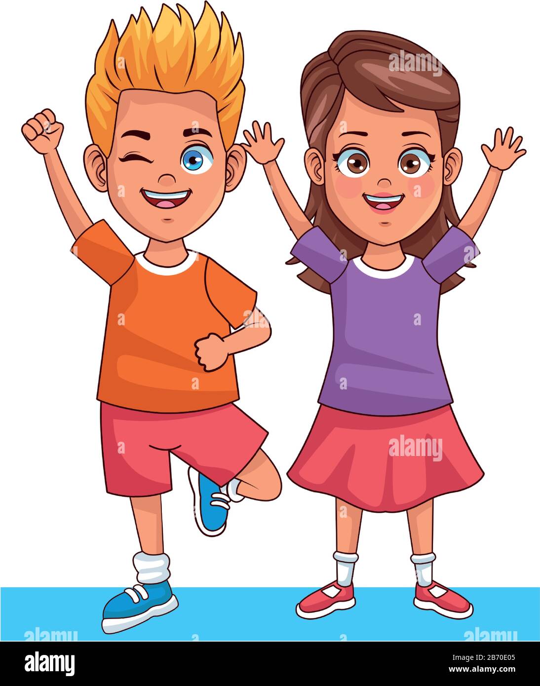 happy little kids avatars characters Stock Vector Image & Art - Alamy