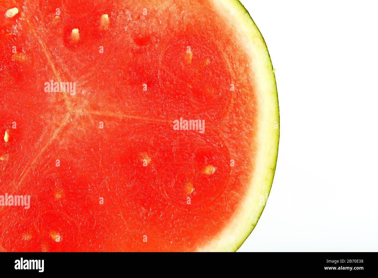 The texture of the juicy pulp of red watermelon close-up, full screen ...