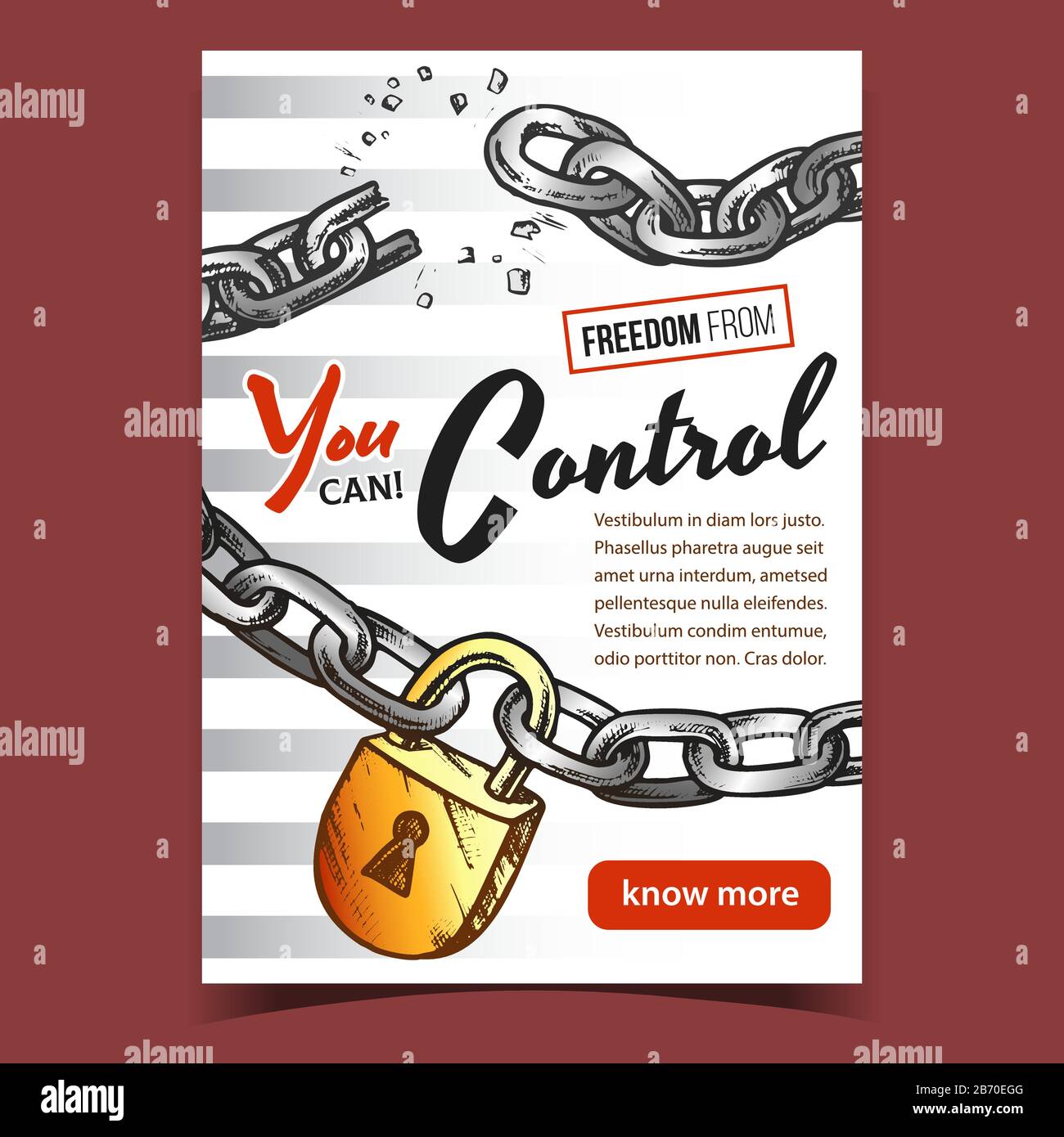 Freedom From Control Advertising Poster Vector Stock Vector Image & Art ...